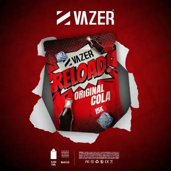 Vazer Reload 15K พอตเปลี่ยนหัวได้ กลิ่นมากมาย ราคาสุดคุ้ม