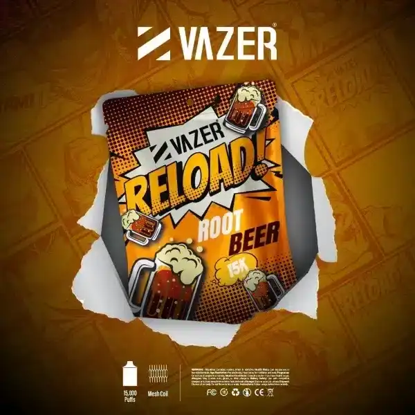 Vazer Reload 15K พอตเปลี่ยนหัวได้ กลิ่นมากมาย ราคาสุดคุ้ม