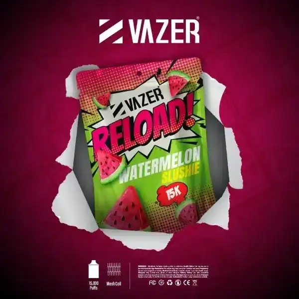Vazer Reload 15K พอตเปลี่ยนหัวได้ กลิ่นมากมาย ราคาสุดคุ้ม